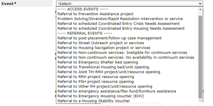 Recording Coordinated Entry Events – HMIS@NCCEH ZenGuide