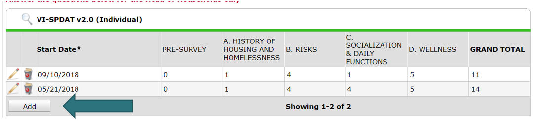 Recording VI-SPDAT Assessments – HMIS@NCCEH ZenGuide