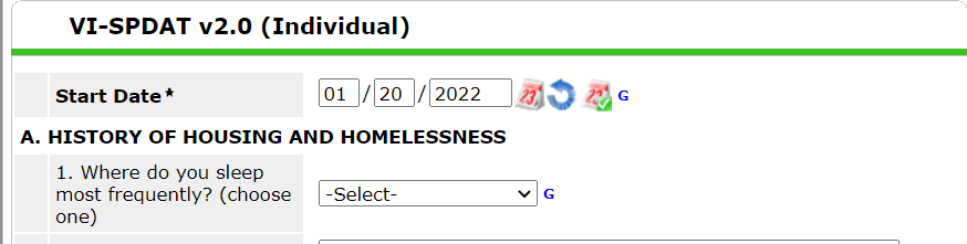 Recording VI-SPDAT Assessments – HMIS@NCCEH ZenGuide