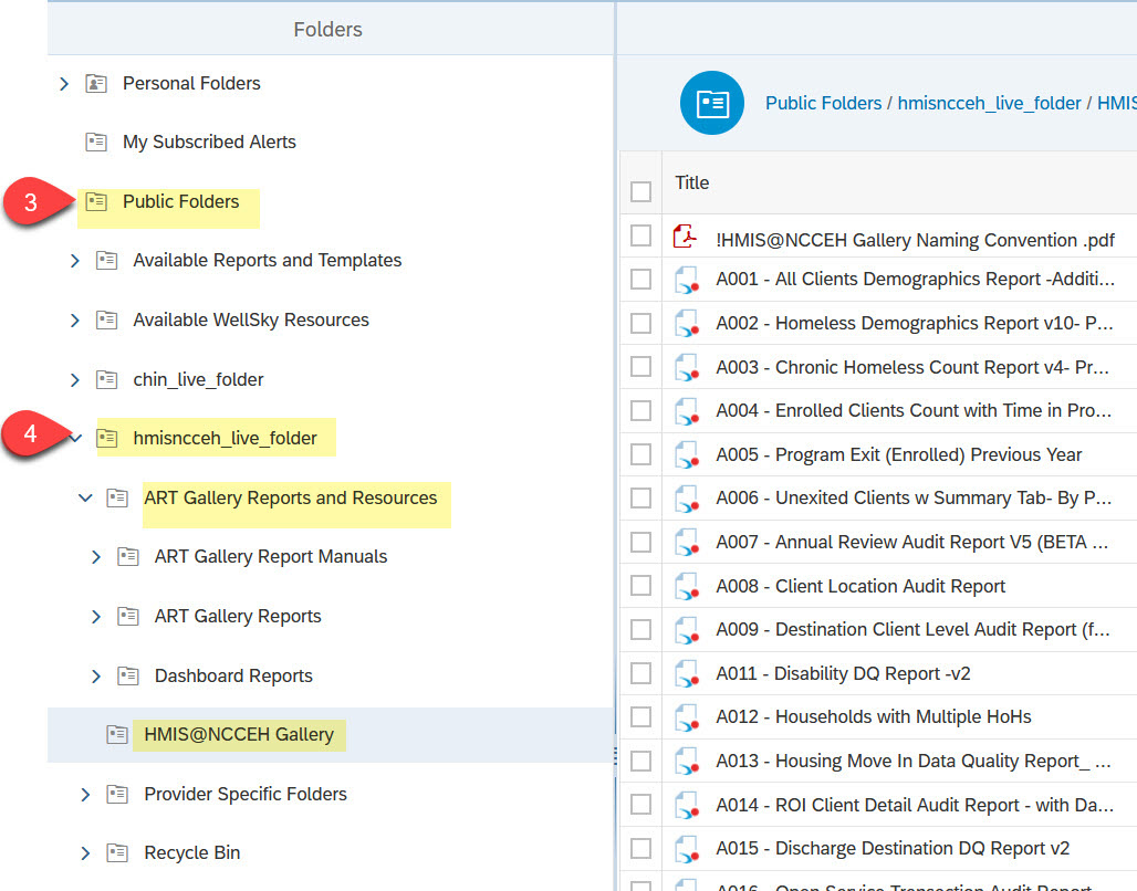 How to View BusinessObjects Reports – HMIS@NCCEH ZenGuide